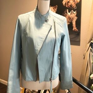 PAROSH | Jackets & Coats | Motorcycle Leather Jacket By Parosh | Poshmark